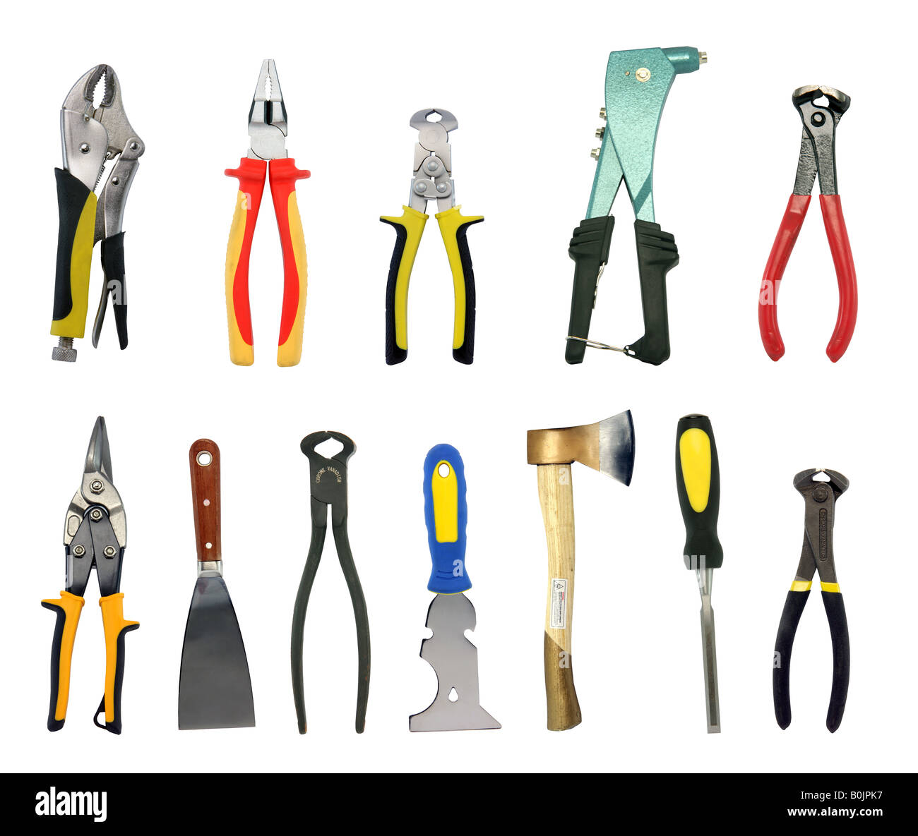 multiple image industrial tools isolated with clipping paths Stock ...