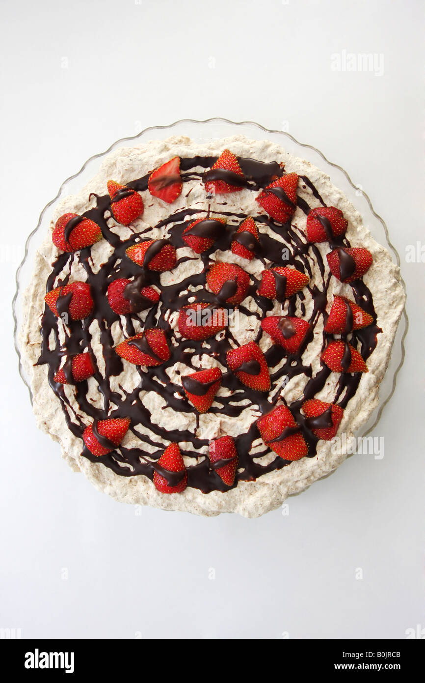 strawberry cake shot from above Stock Photo - Alamy