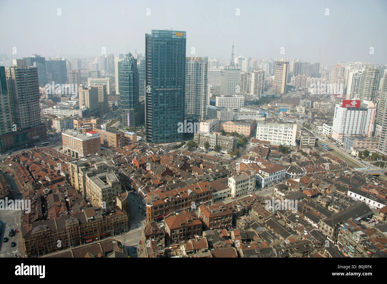 Over view of some of the Old and New buildings in Shanghai.China Stock ...
