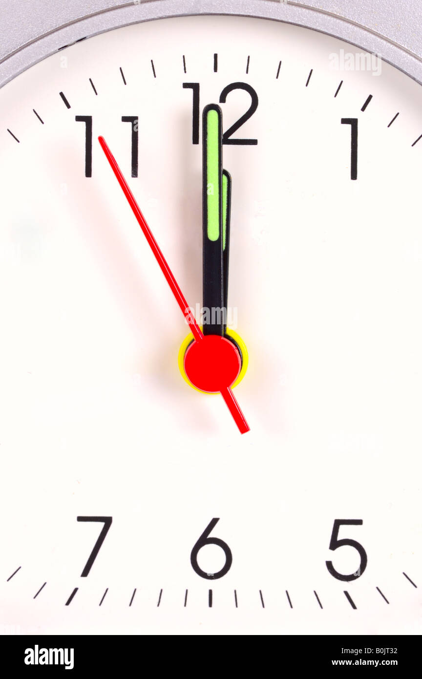 Midnight noon clock face hi-res stock photography and images - Alamy