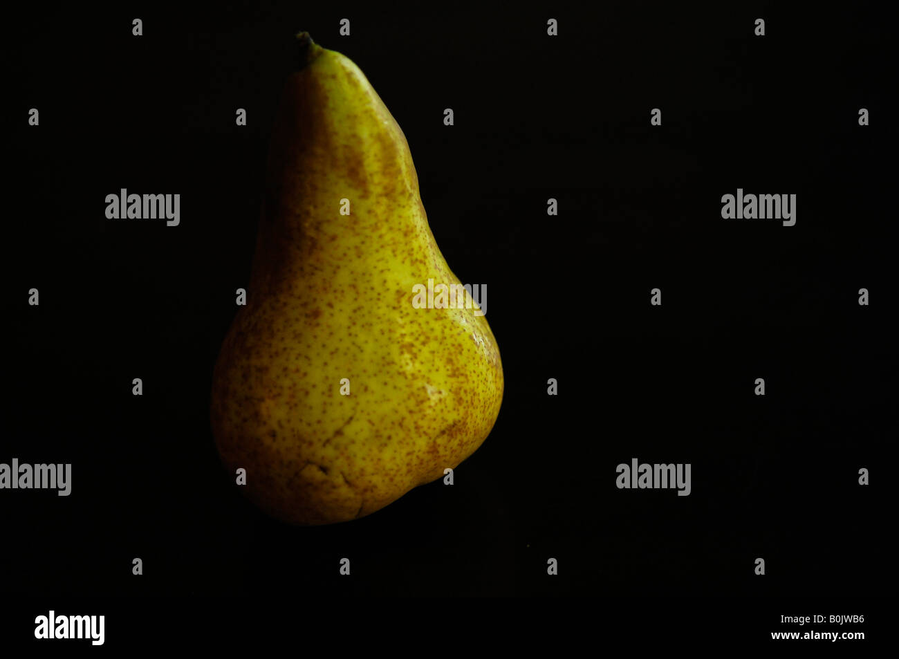 Bosc pear on black background Stock Photo - Alamy