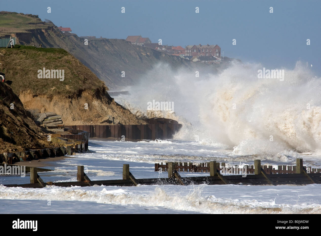 Spring high tides Walcott Norfolk Stock Photo - Alamy