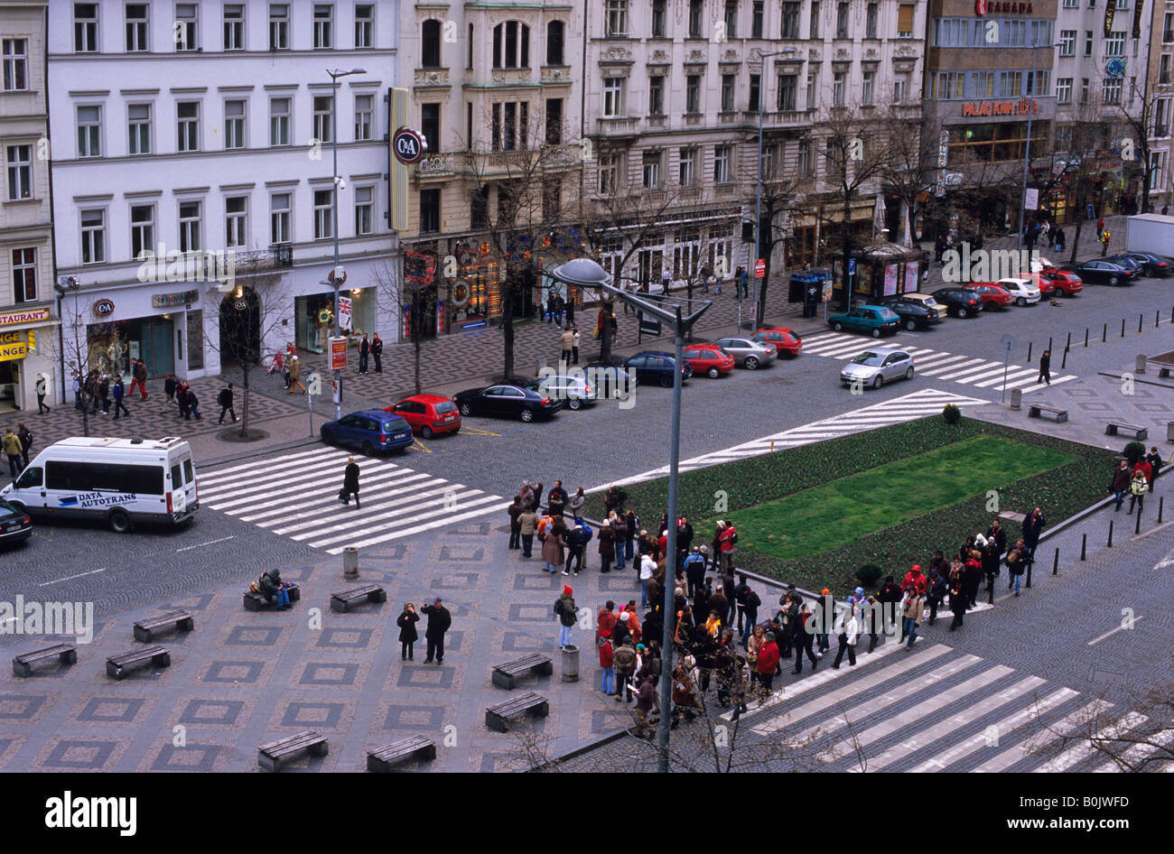 Wenceslas Square, Prague, Czech Republic Stock Photo - Alamy