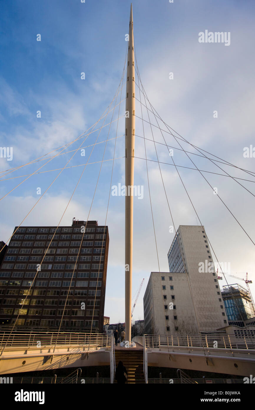 Trinity bridge over the River Irwell. Manchester, Greater Manchester ...