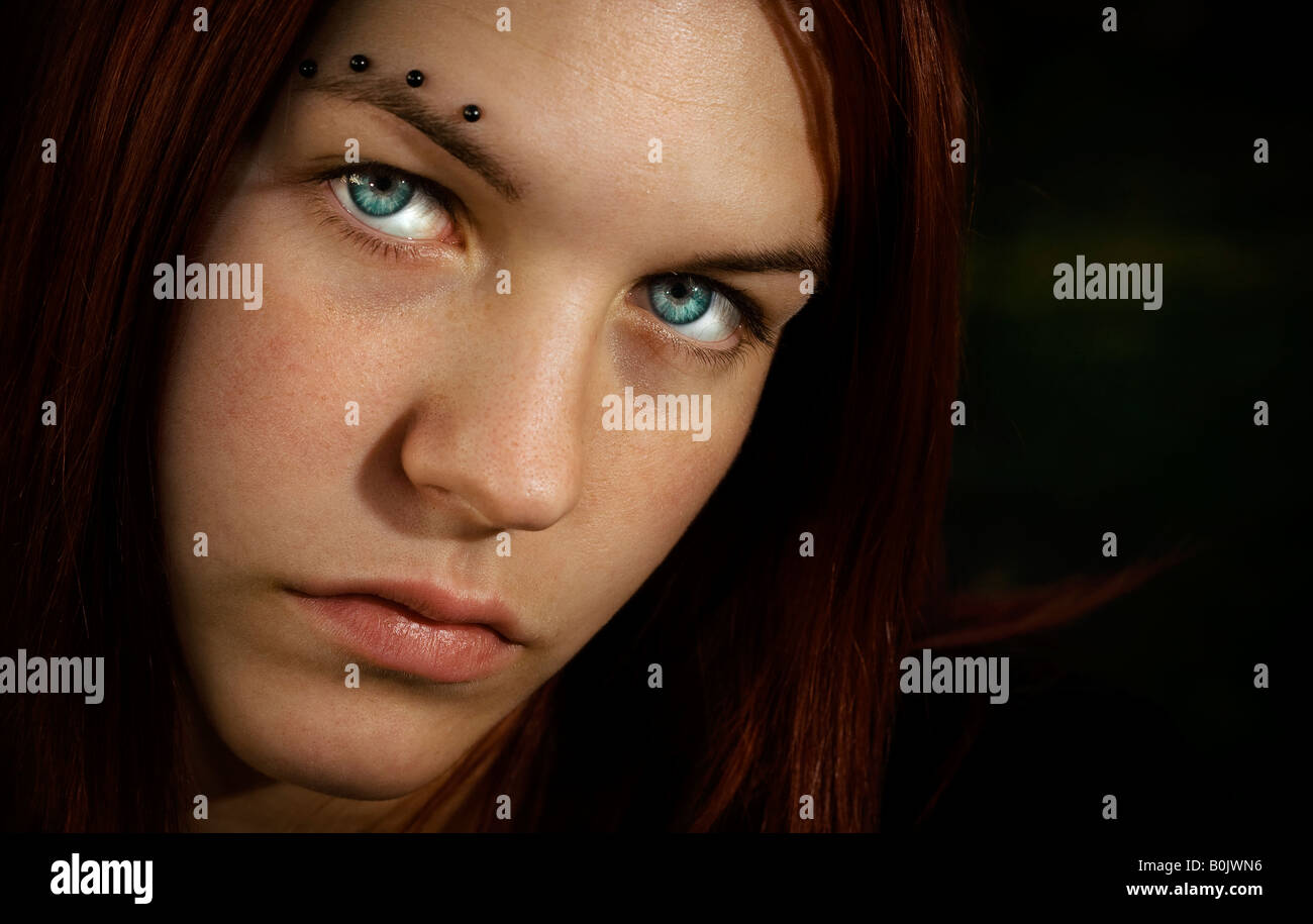 Beautiful girl with piercings Stock Photo - Alamy
