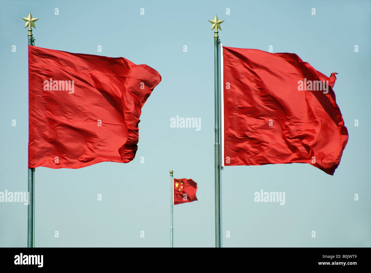 Red flags of the People's Republic of China blow energetically in the ...