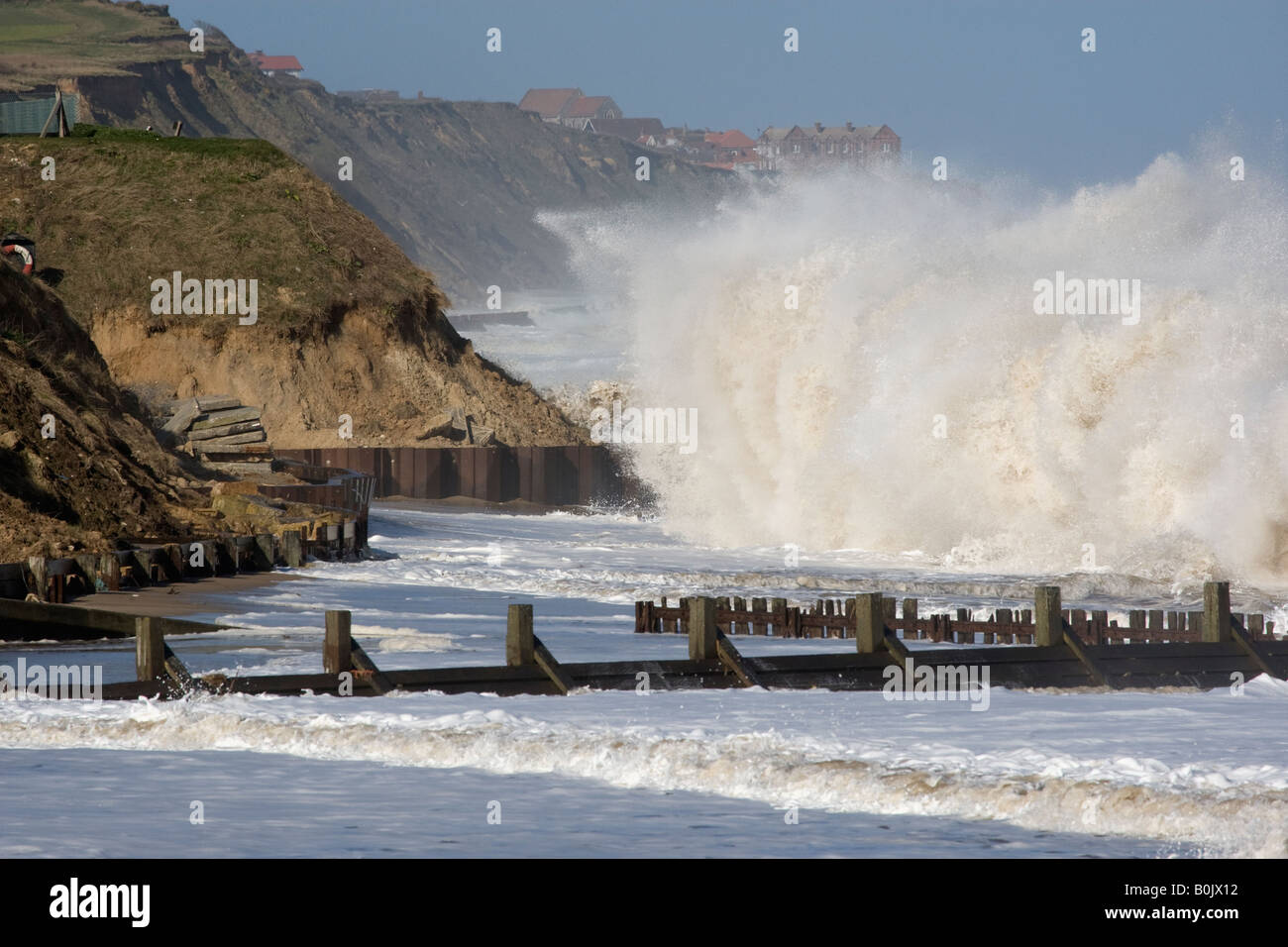 Spring high tides Walcott Norfolk Stock Photo - Alamy