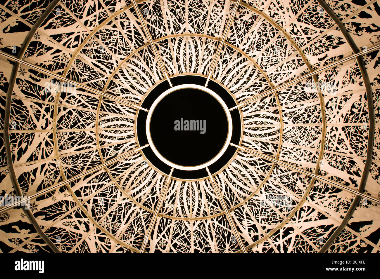 Dome of Sunken Gardens entry pavilion Stock Photo - Alamy