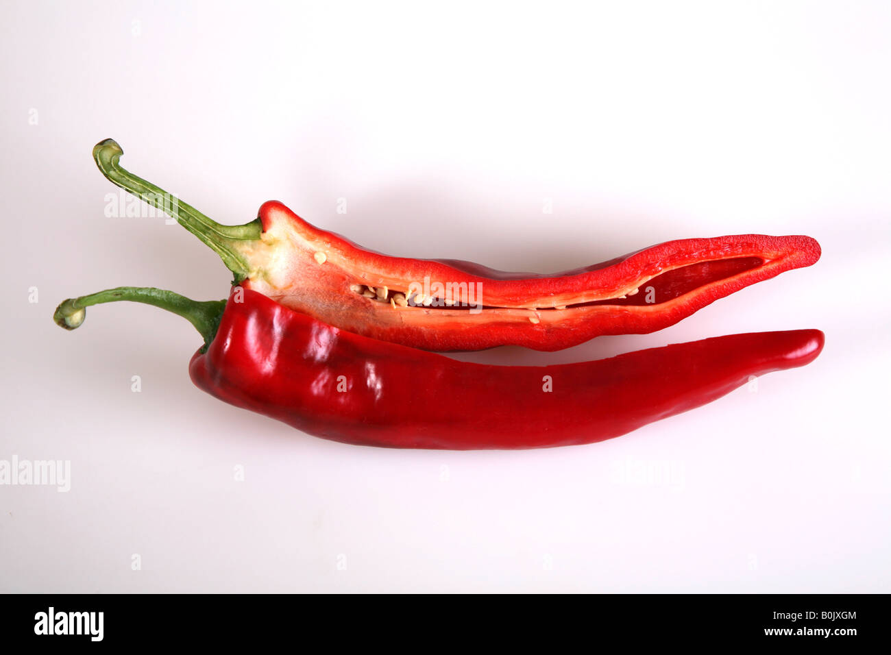 Cut Red Chili Pepper Stock Photo - Alamy