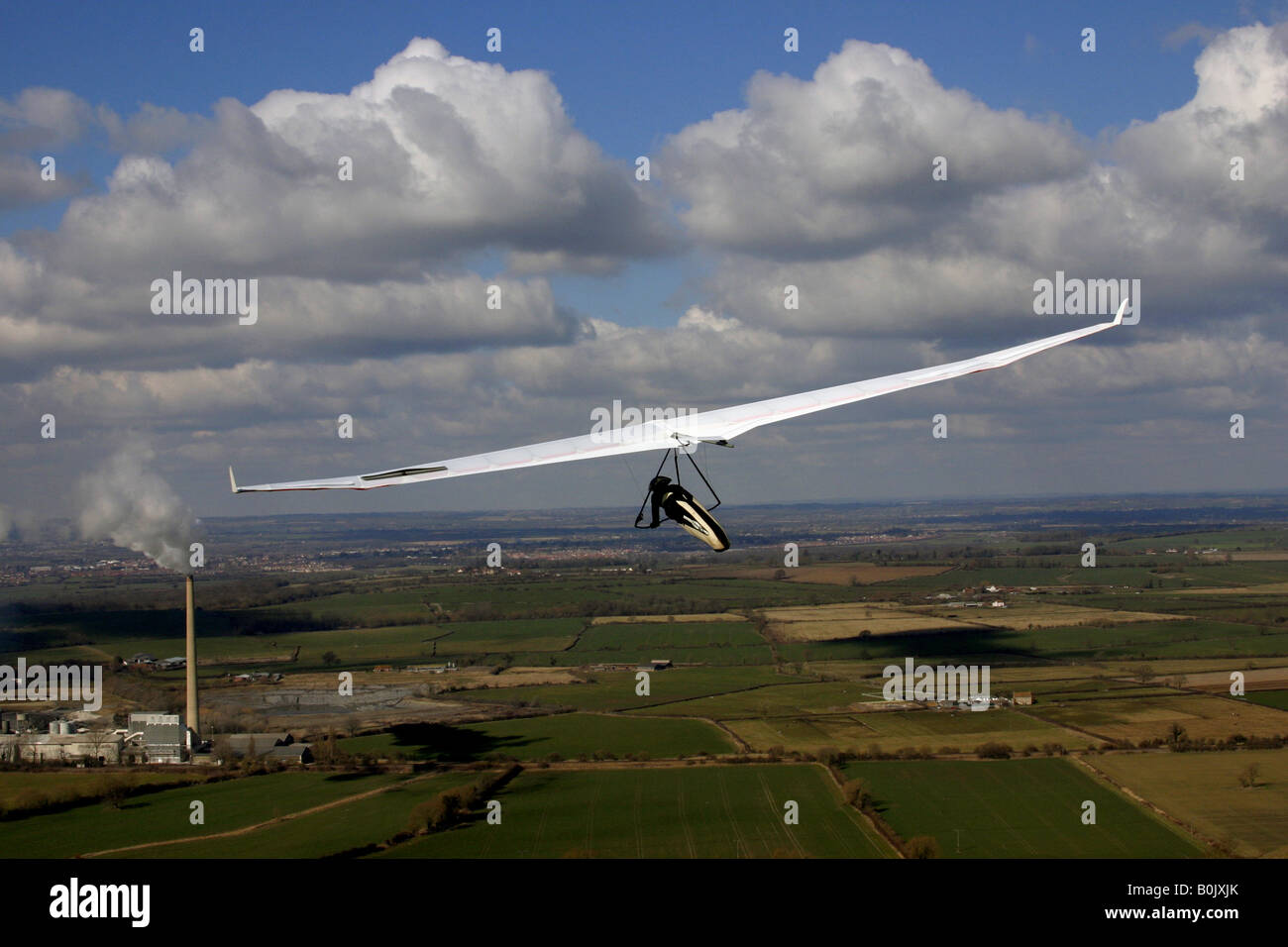 Rigid wing hang glider at Bratton Camp Wiltshire UK Stock Photo - Alamy
