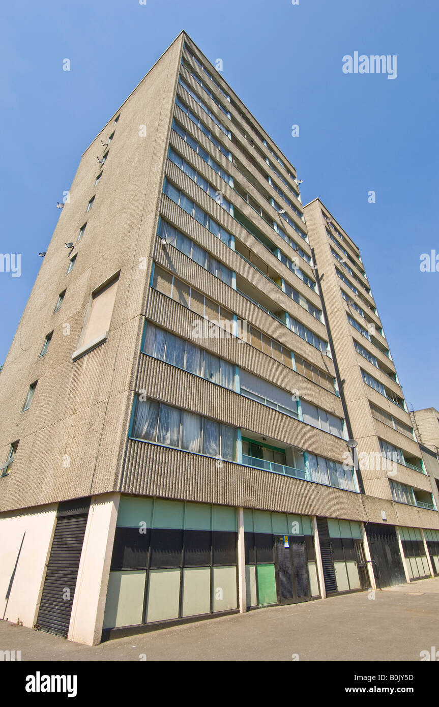 A view of one of the tower blocks on the infamous Ferrier estate in ...