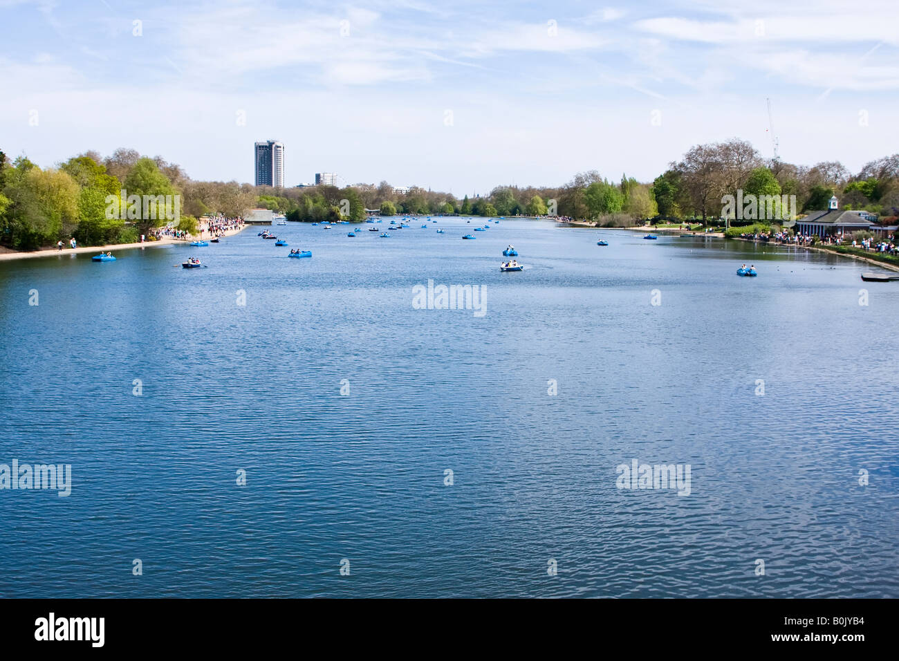 The serpentine lake view at Hyde Park London Stock Photo - Alamy