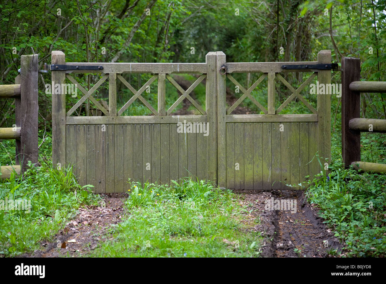 5 cross country wooden gate at entrance to private track leading to ...