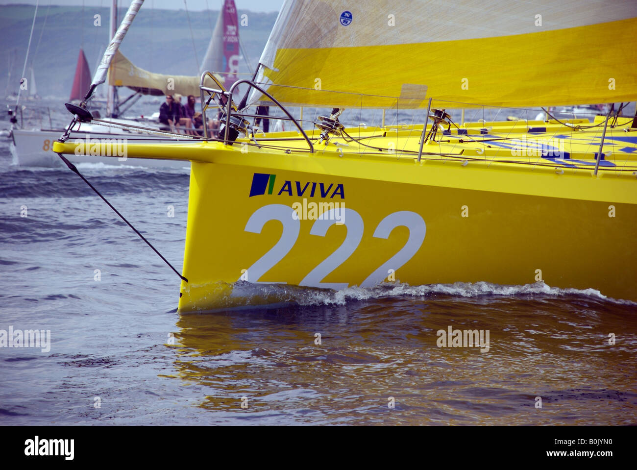 Yacht Skipper Dee Caffari's AVIVA, IMOCA 60 class, Artemis Transat 2008 ...
