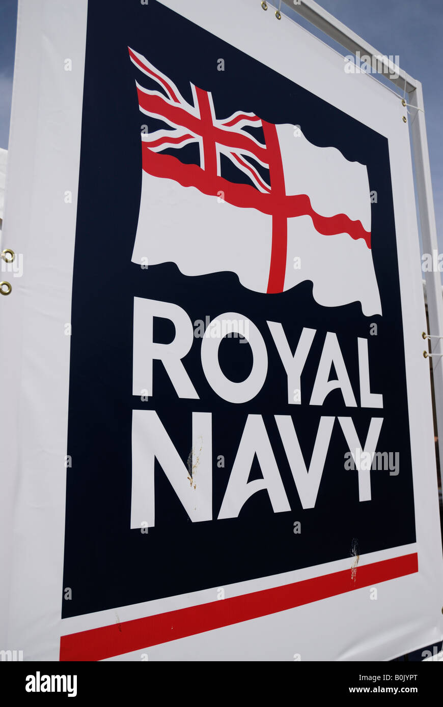 Sign with Royal Navy logo. EDITORIAL USE ONLY Stock Photo - Alamy
