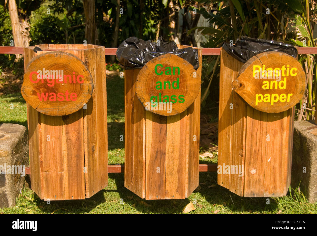 COSTA RICA Recycling depository for glass, organic waste, aluminum and ...