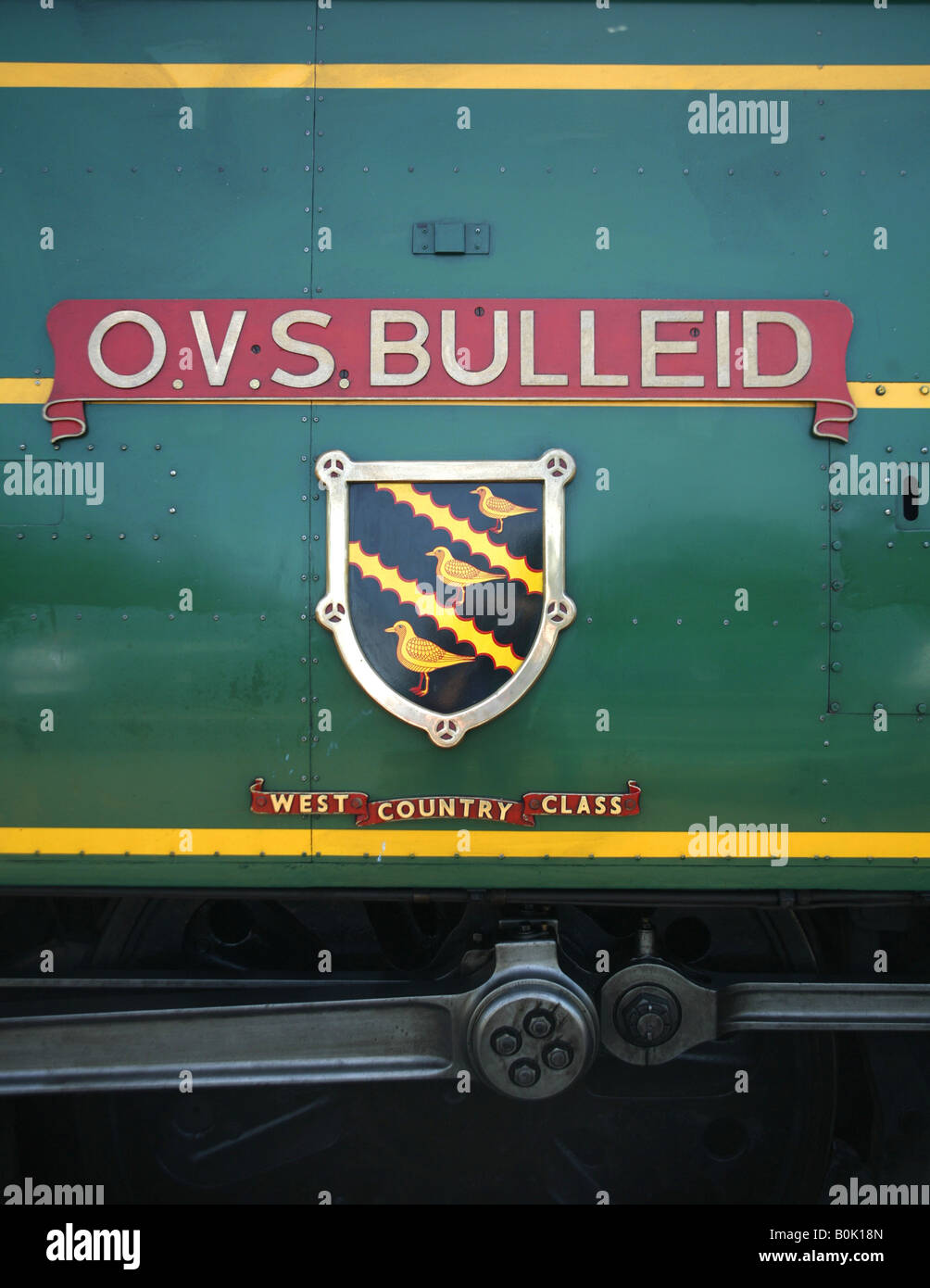 The name plate on the side of a steam locomotive Stock Photo - Alamy