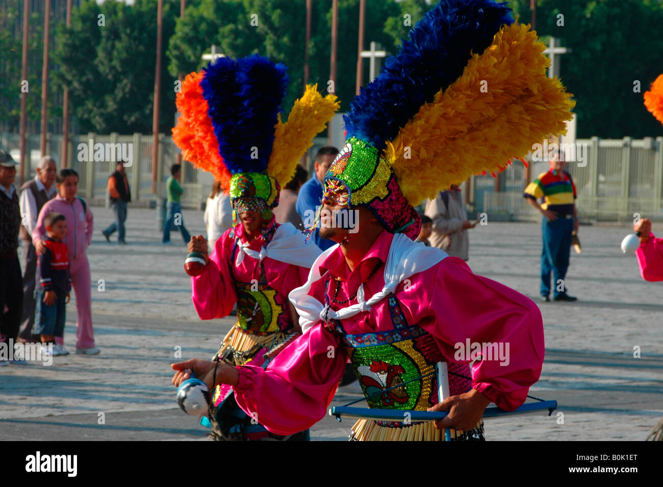 Aztec ancient dance Dancing dances Color Colour Stock Photo - Alamy