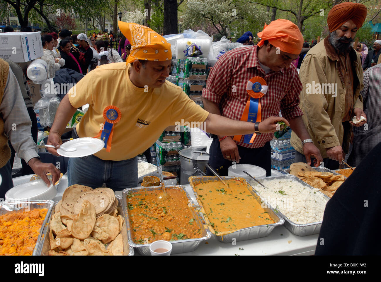 Meals are given out after the 21st Annual Sikh Day Parade in New York ...