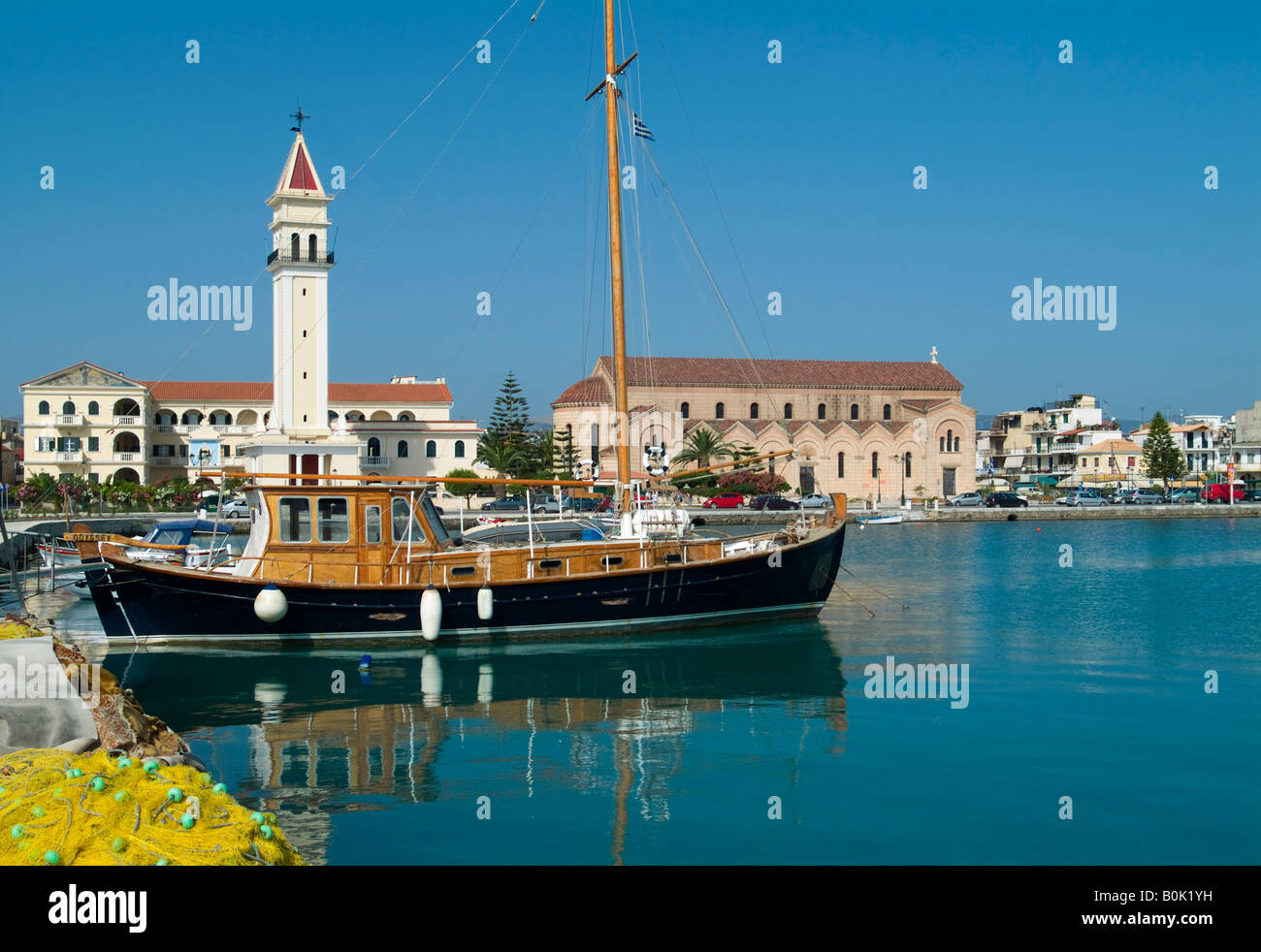Harbour zakynthos church seafront hi-res stock photography and images ...