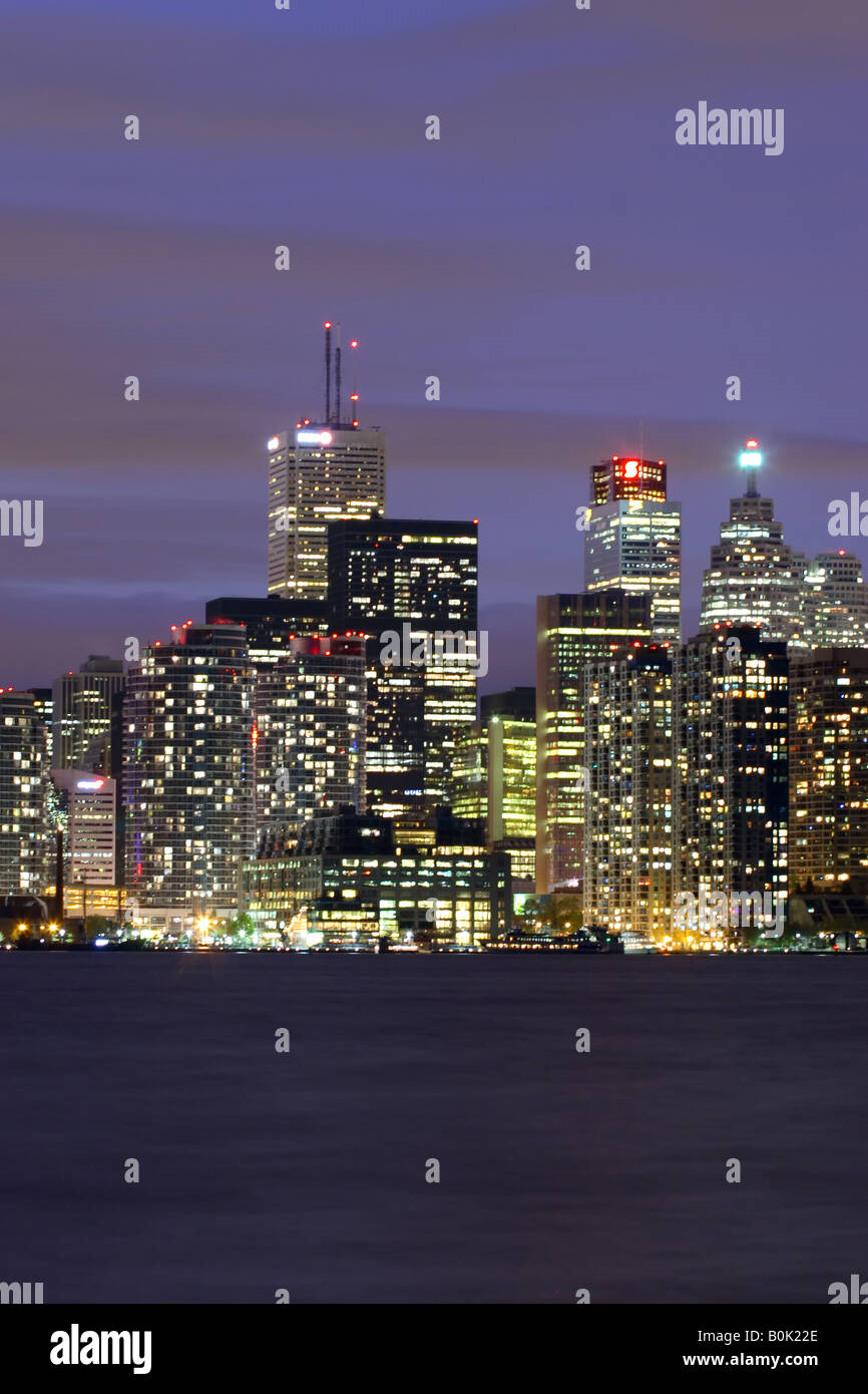 The Toronto downtown core at night Stock Photo - Alamy