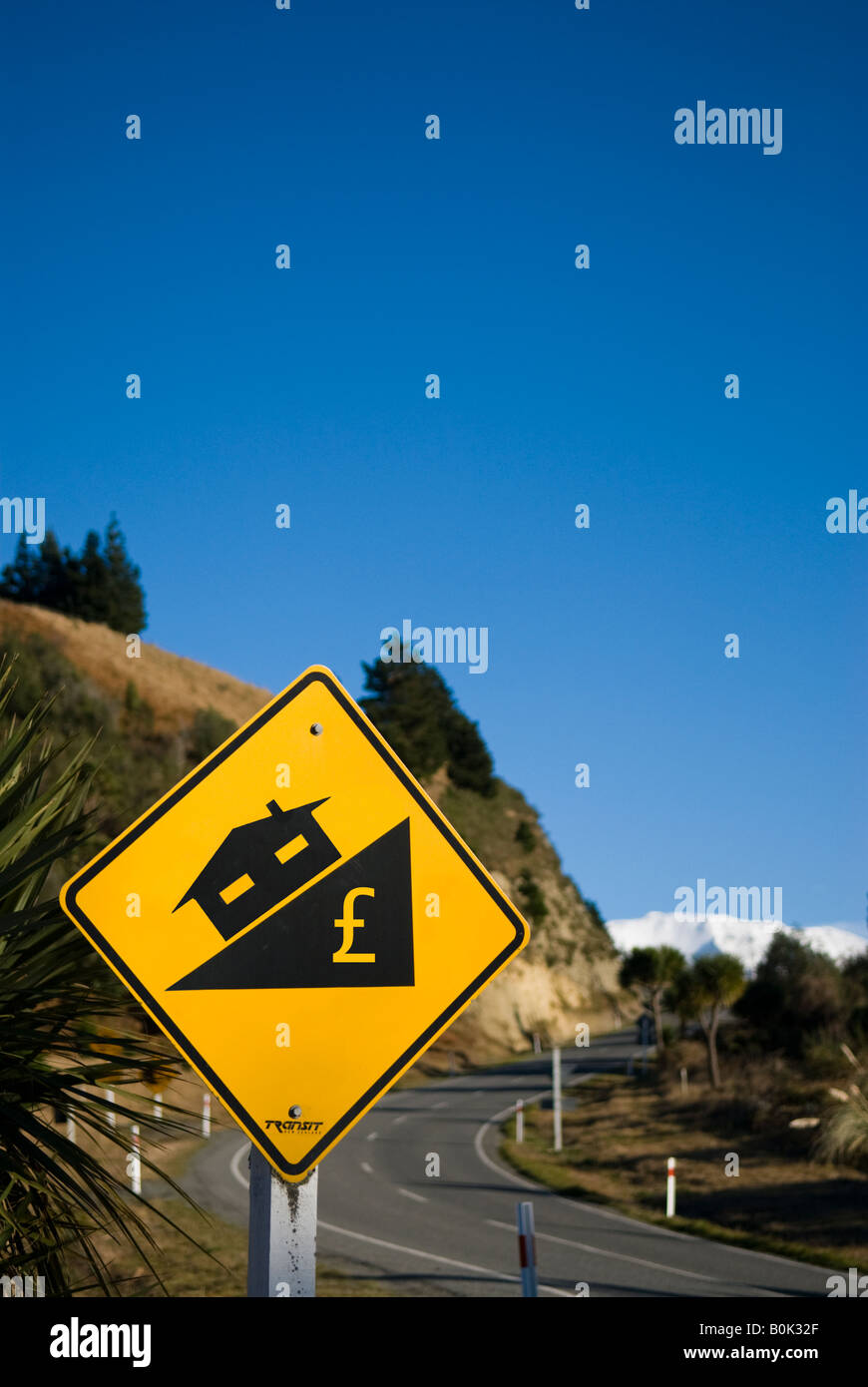 House price rise warning sign Stock Photo - Alamy