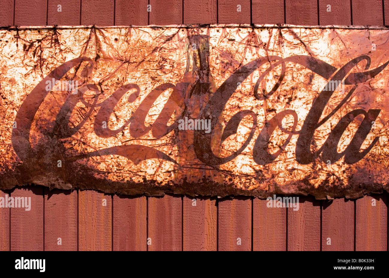 Weathered Coca Cola sign Stock Photo - Alamy