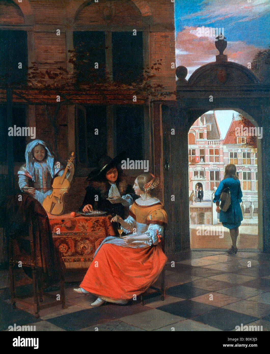 'A Musical Party in a Courtyard', 1677. Artist: Hendrick de Keyser ...