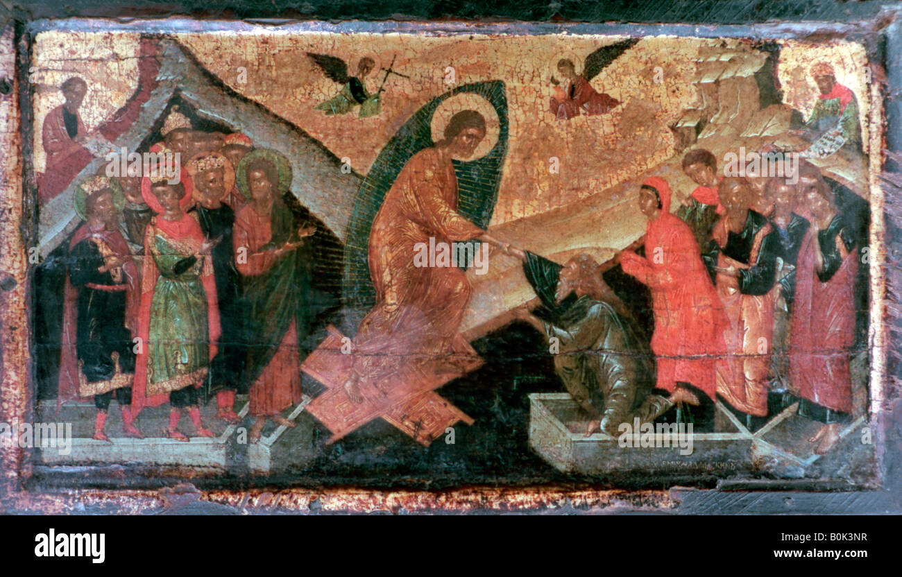 'The Descent', 16th century. Artist: Michel Damaskinos Stock Photo - Alamy