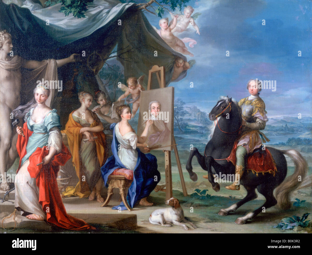 'Equestrian Portrait of a Nobleman.. as Protector of the Arts', c1699 ...