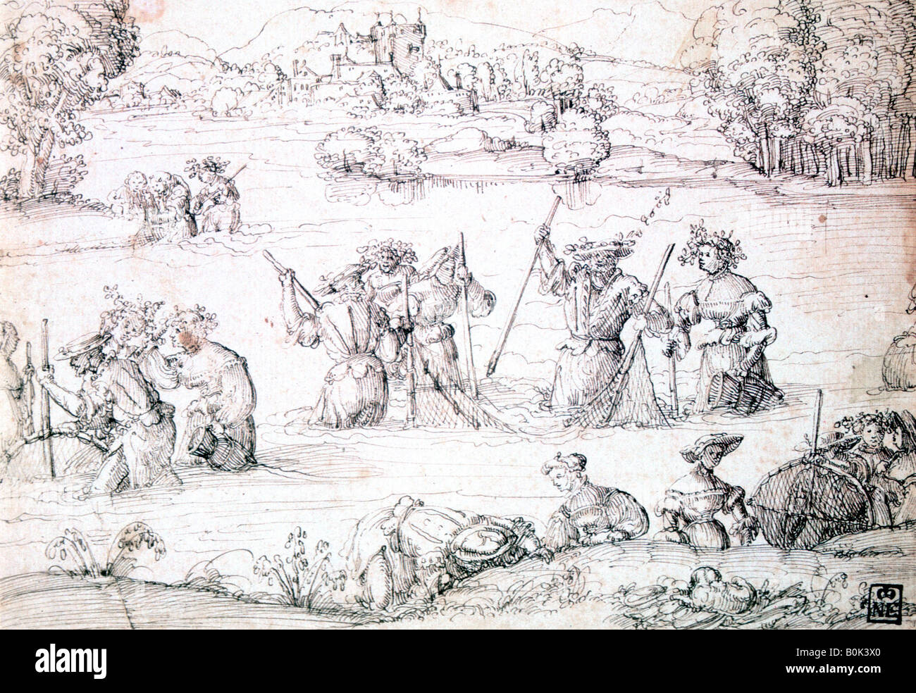 Women fishing 16th century hi-res stock photography and images - Alamy