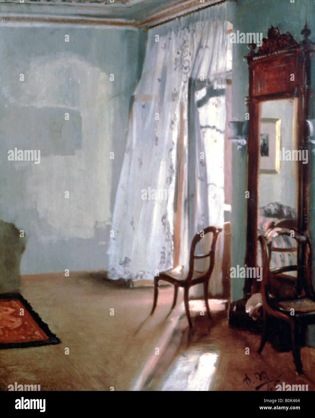 'Room with Balcony', 1845. Artist: Adolph Menzel Stock Photo - Alamy