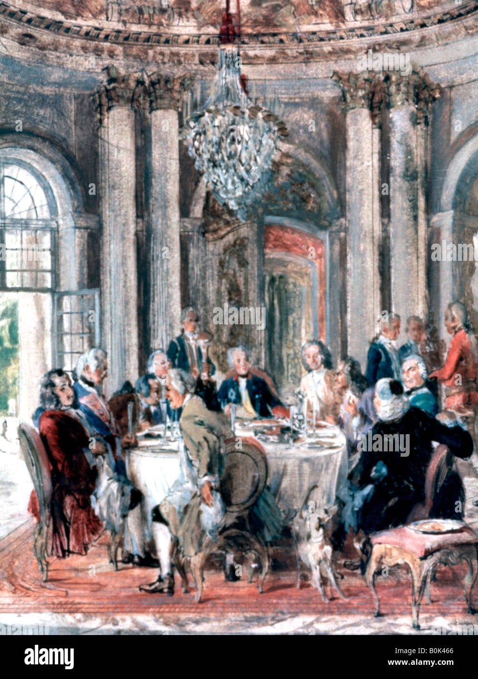 'Reunion at the Mansion', 1849. Artist: Adolph Menzel Stock Photo - Alamy