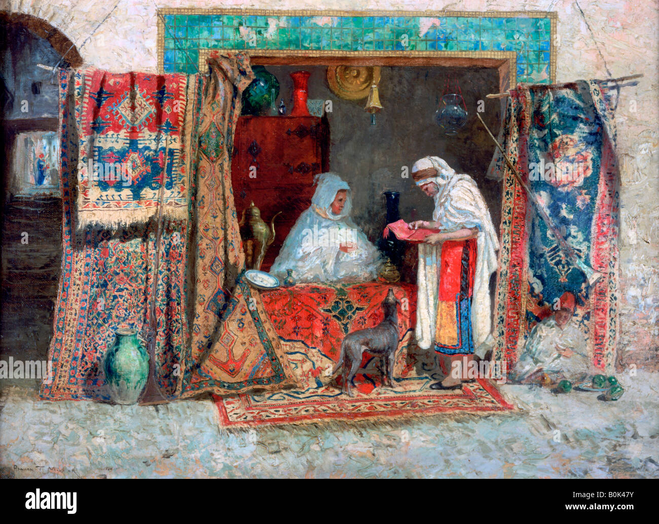 'Carpet Merchant', c1870-1913. Artist: Addison Thomas Millar Stock ...