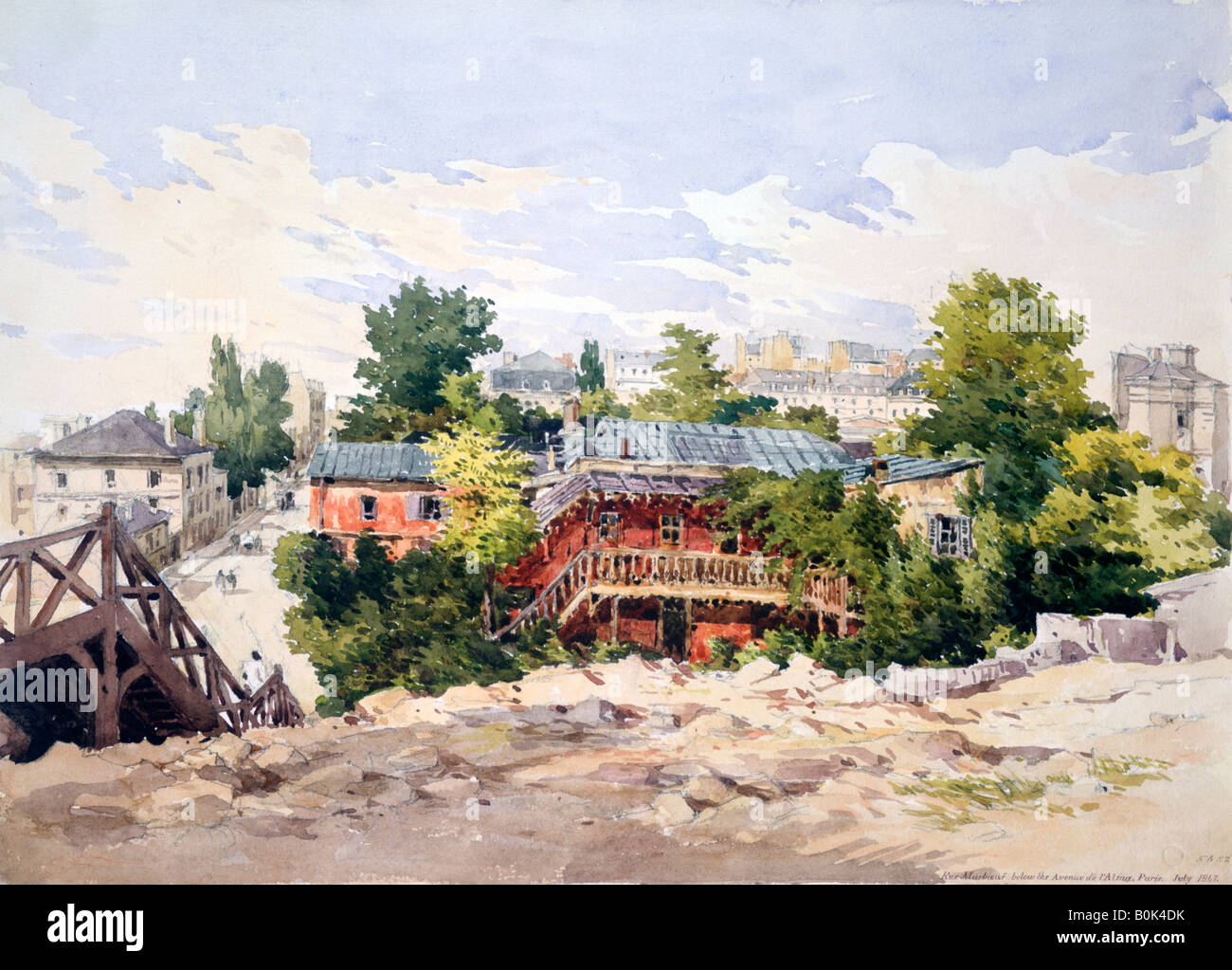 'Marboeuf Road below the Avenue de L'Alma, Paris', 1867. Artist ...