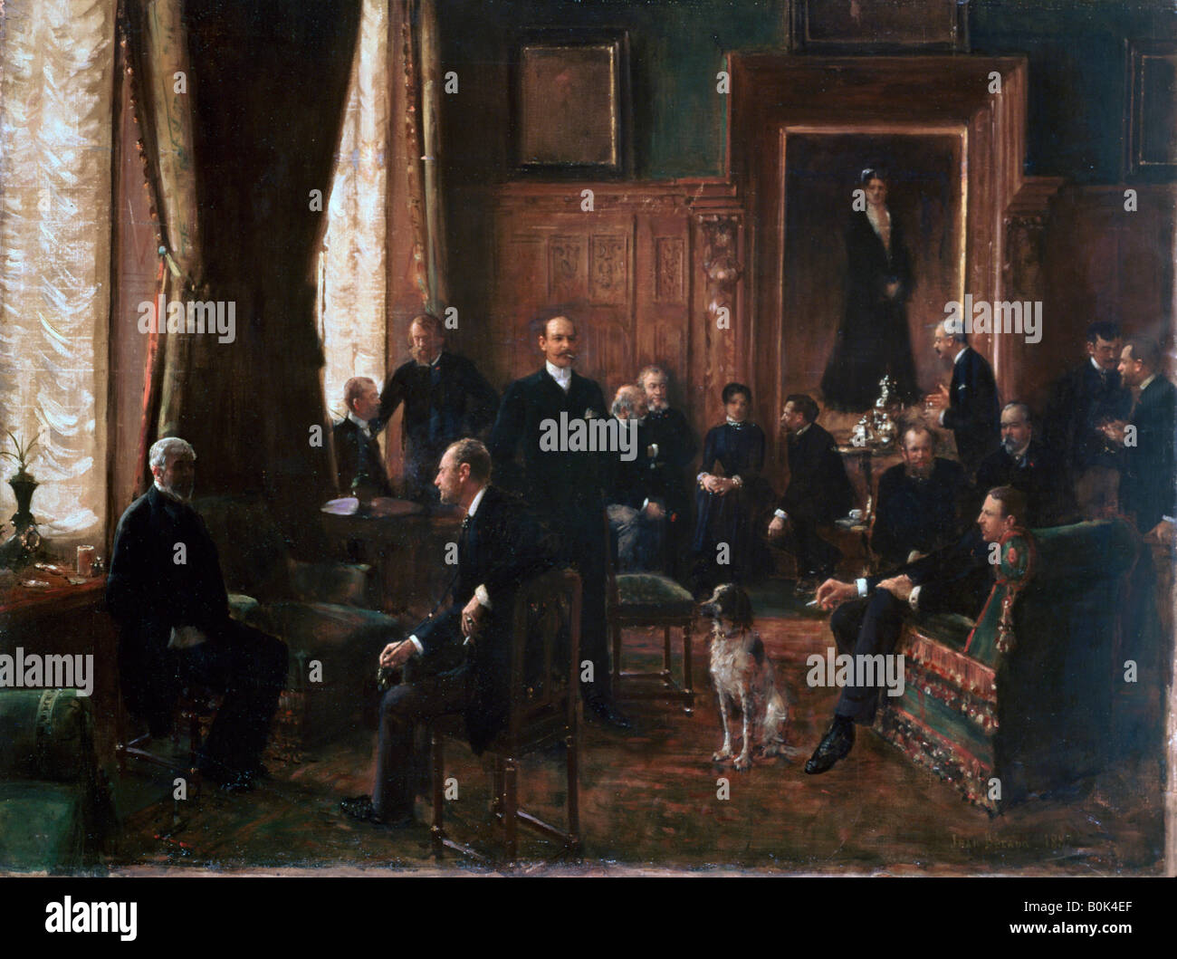 'The Salon of the Countess Potocka', 1887. Artist: Jean Beraud Stock ...