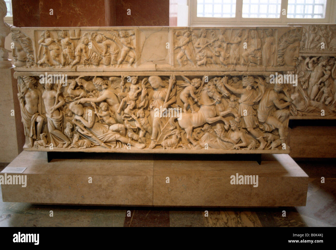 Roman sarcophagus with the legend of Selene and Endymion, 230-235 AD ...