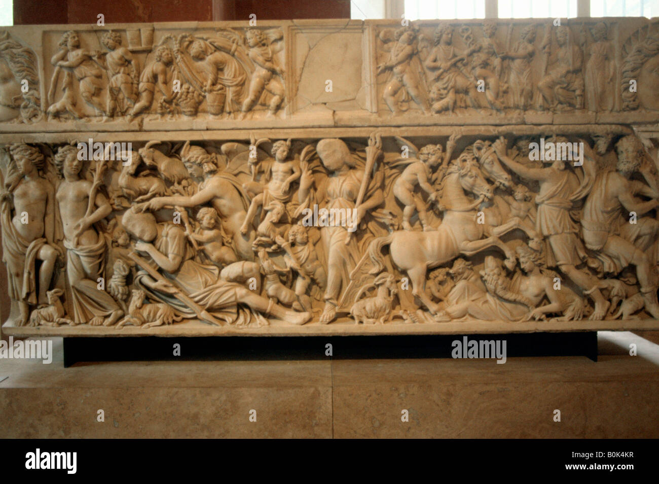 Roman sarcophagus with the legend of Selene and Endymion, 230-235 AD ...