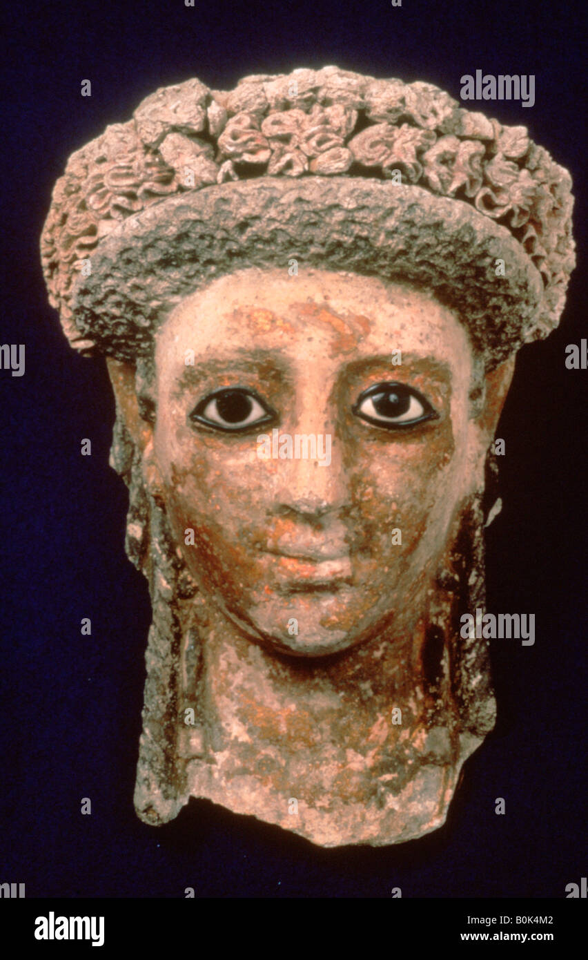 Egyptian head, 75-100 AD. Artist: Unknown Stock Photo - Alamy
