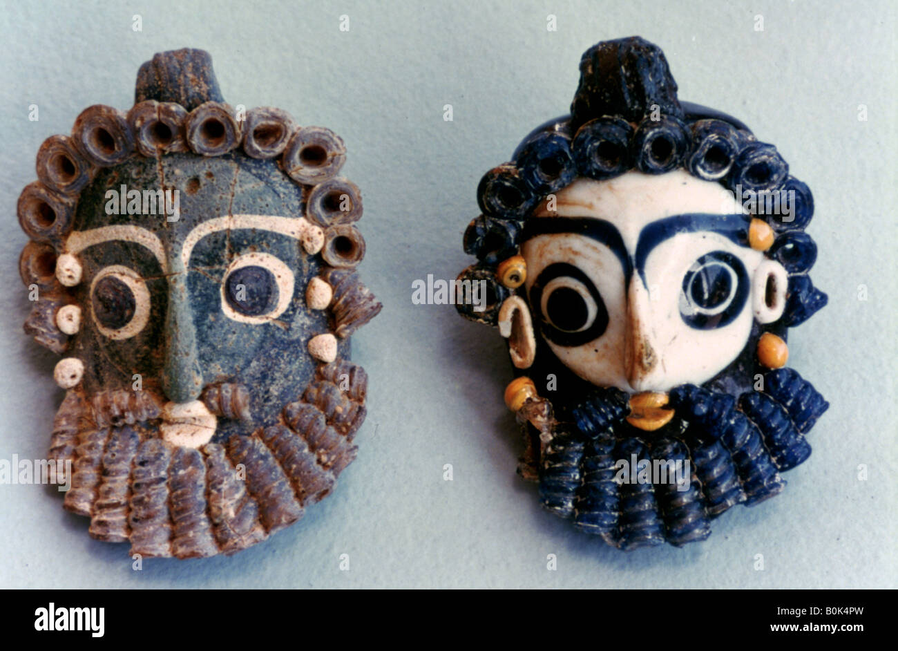 Carthaginian masks, Tunisia, 4th-3rd century BC. Artist: Unknown Stock ...