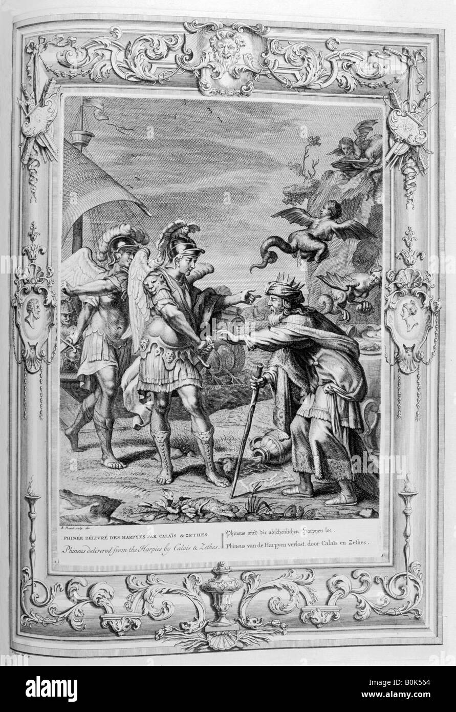 'Phineus is Delivered from the Harpies by Calais and Zethes', 1733 ...
