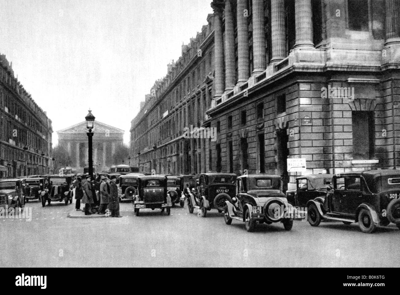 Entrance to the Rue Royale with the Madeleine in distance, Paris, 1931 ...