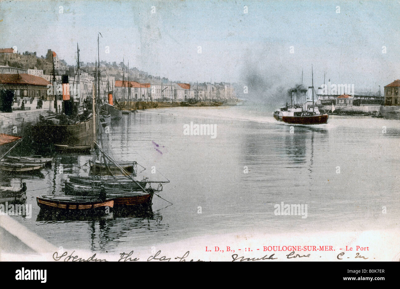 The port at Boulogne, France, 1904. Artist: Unknown Stock Photo - Alamy