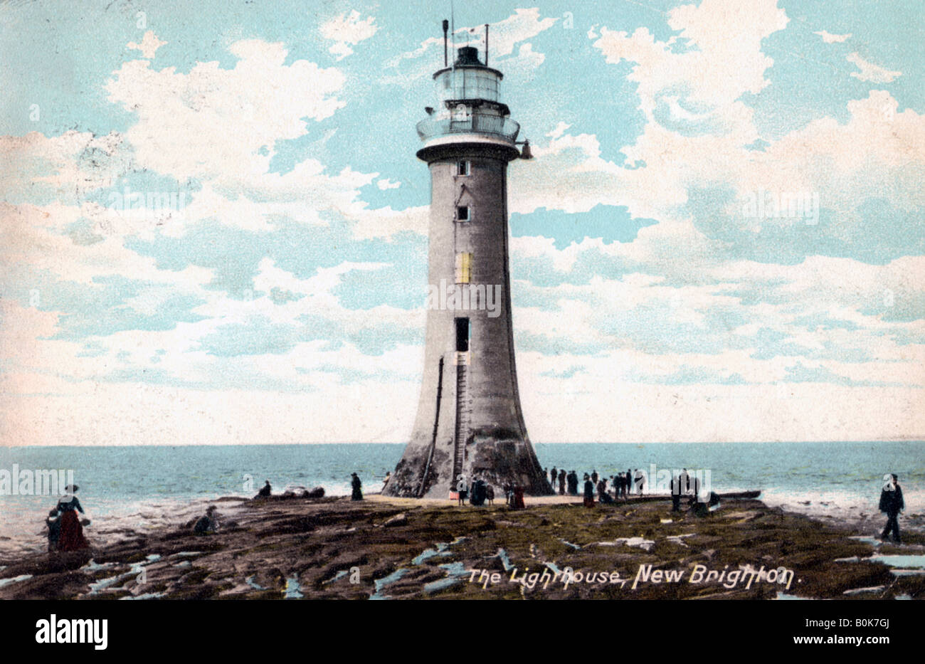 Lighthouse at New Brighton, Wirral, Merseyside, 1904. Artist: Unknown ...