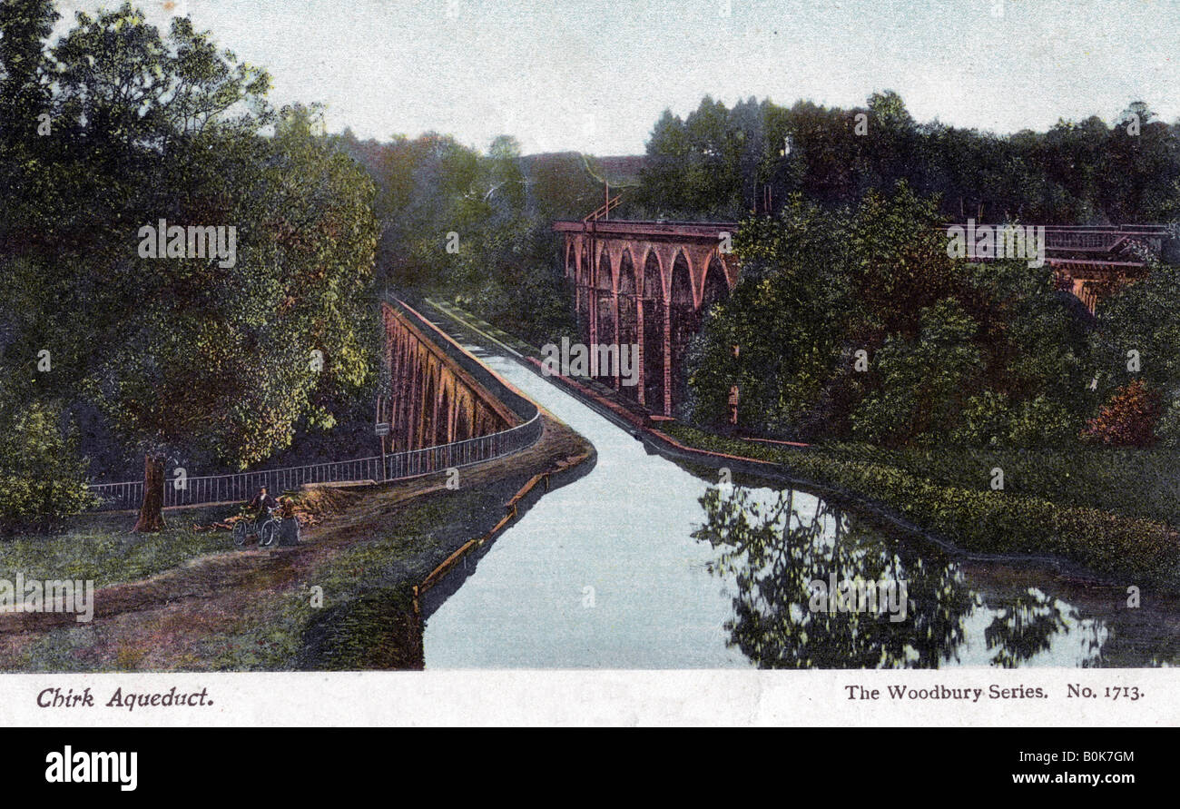 Chirk Aqueduct, Chirk, Wrexham, Wales, 1905.Artist: Walter Bentley ...