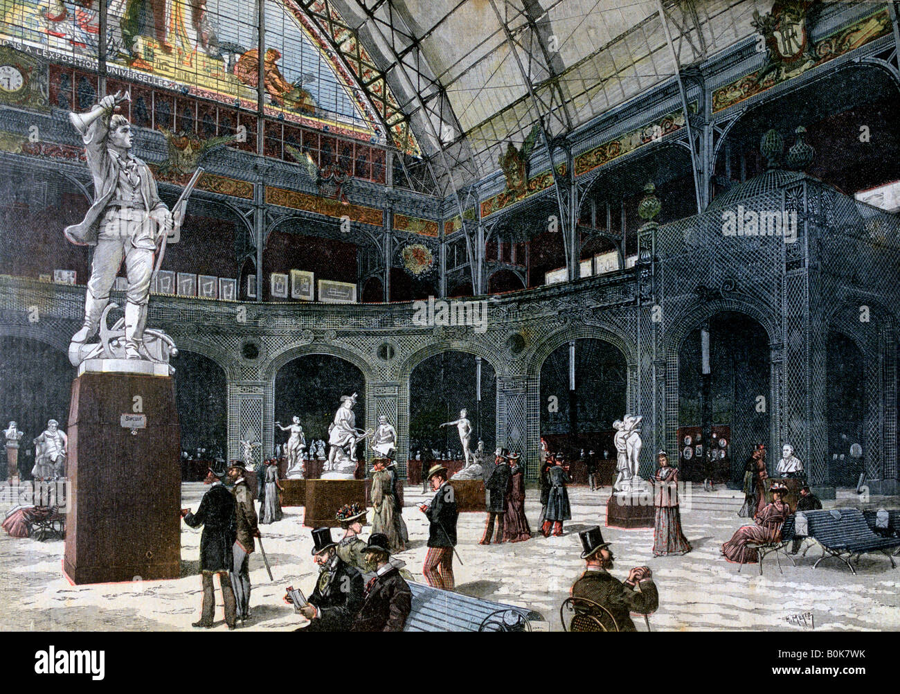 The New Sculpture Pavilion at the Palais de l'Industrie, 1892. Artist ...