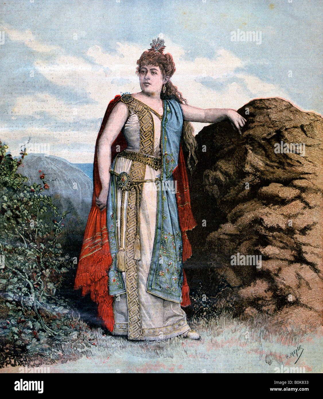 Renee Richard in the opera 'Sapho', 1893. Artist: Henri Meyer Stock ...