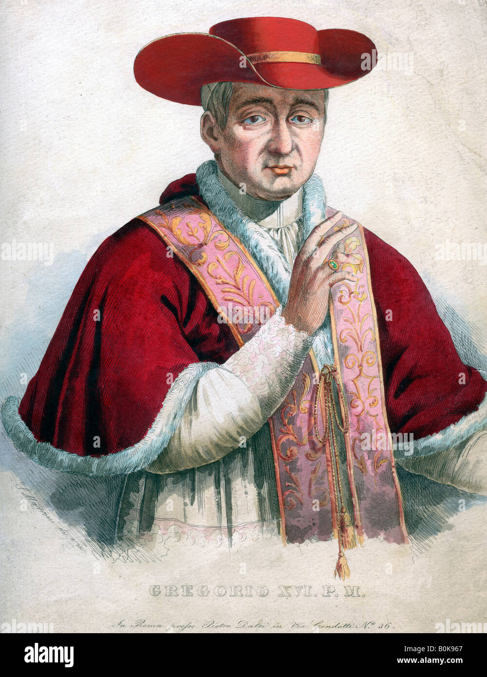 Pope Gregory XVI. Artist: Unknown Stock Photo - Alamy