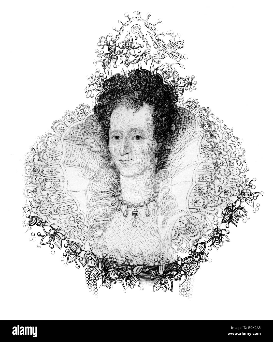 Elizabeth I, Queen of England, (c1850). Artist: Unknown Stock Photo - Alamy