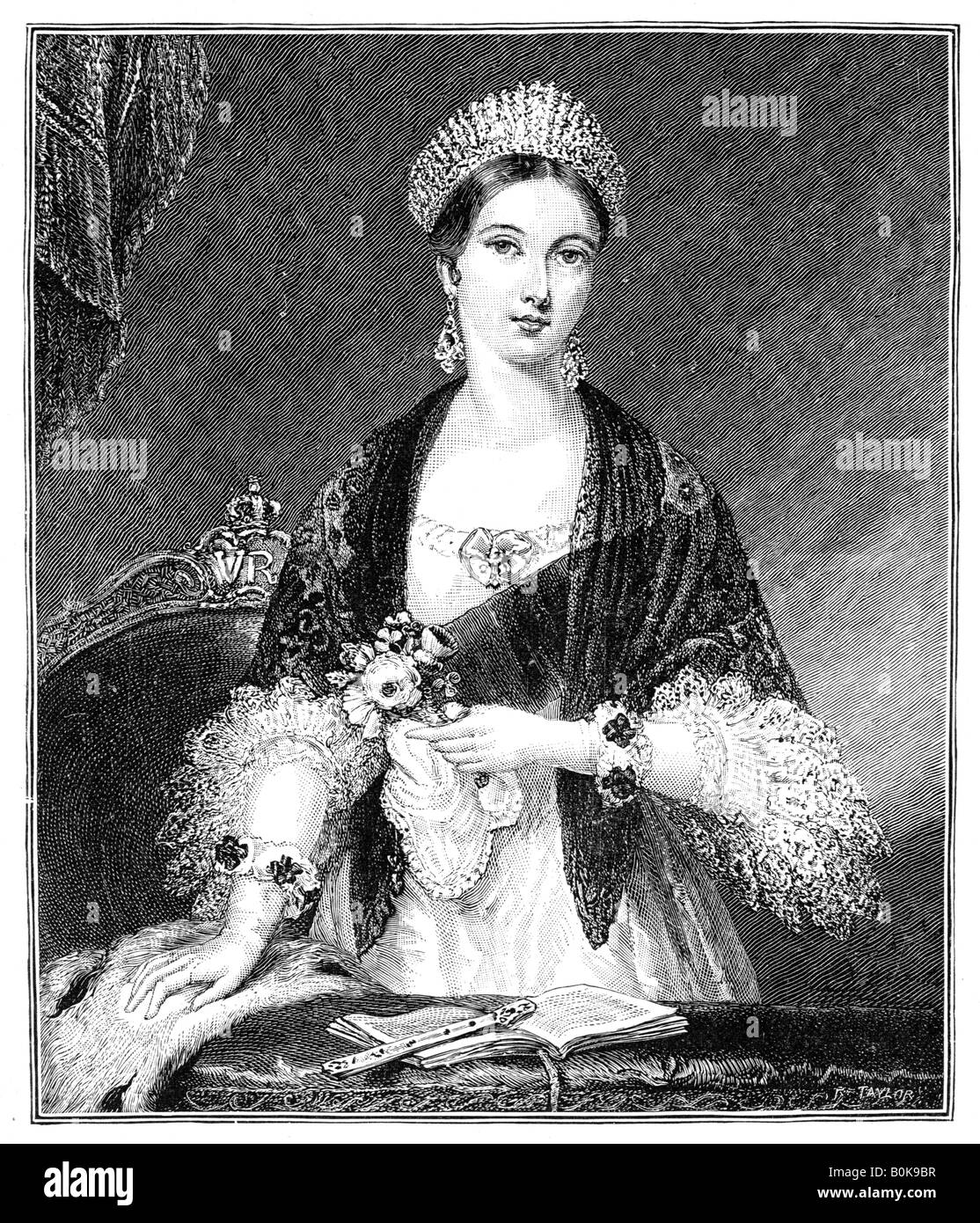 Queen Victoria, (1819-1901), 19th century. Artist: Taylor Stock Photo ...